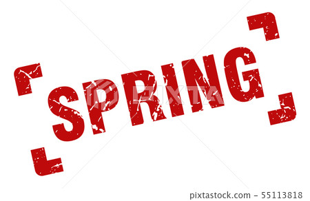 spring stamp. spring square grunge sign. spring - Stock Illustration ...