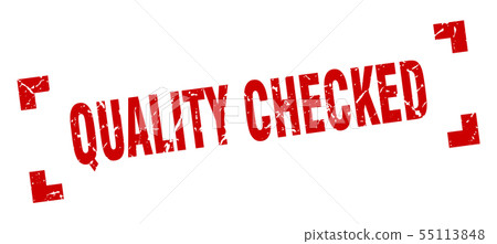 quality checked stamp. quality checked square - Stock Illustration ...