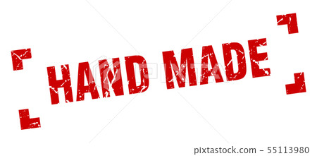 hand made stamp. hand made square grunge sign. - Stock Illustration ...