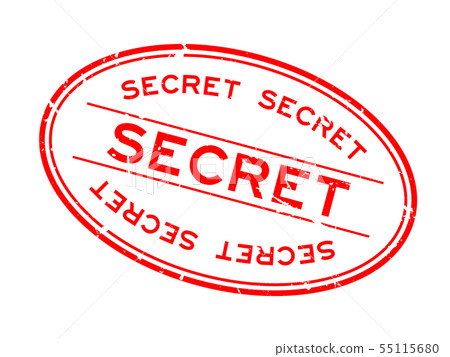 Grunge red secret word oval rubber seal stamp - Stock Illustration ...