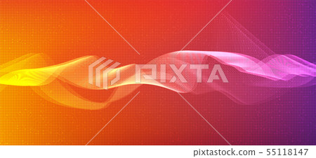 Colorful Hi-Tech Digital Sound Wave - Stock Illustration [55118147] - PIXTA