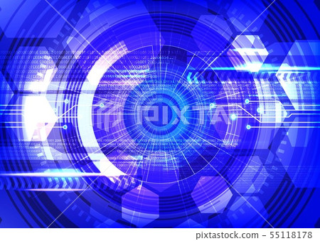 UltraViolet Abstract Cyber Hi-tech Eye Technology - Stock Illustration ...