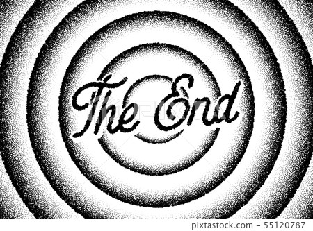 The end movie titles with circles and retro... - Stock Illustration ...