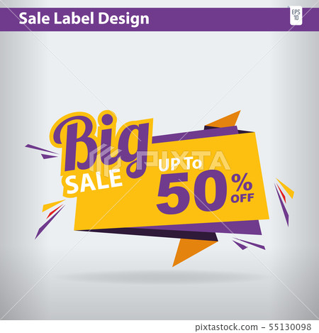 Big Sale label 50% offer discount, Big Sale Tag - Stock Illustration ...