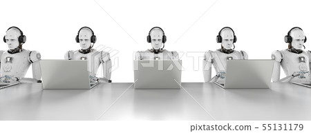 robots call center - Stock Illustration [55131179] - PIXTA