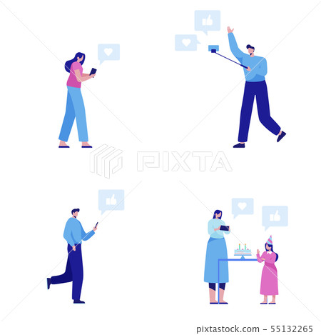 Isometric set of people, human movement concept... - Stock Illustration ...