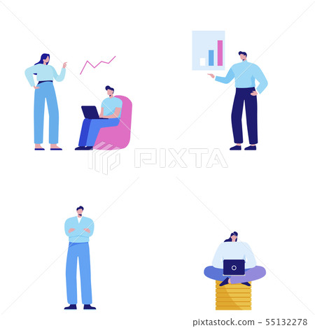Isometric set of people, human movement concept... - Stock Illustration ...