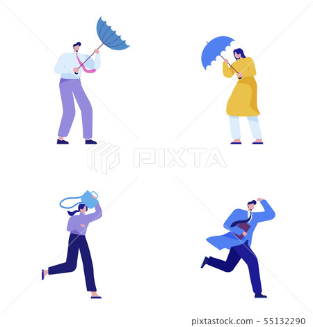 Isometric set of people, human movement concept... - Stock Illustration ...
