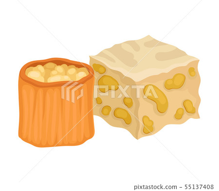 Eastern sweets in the form of a cylinder and a... - Stock Illustration ...