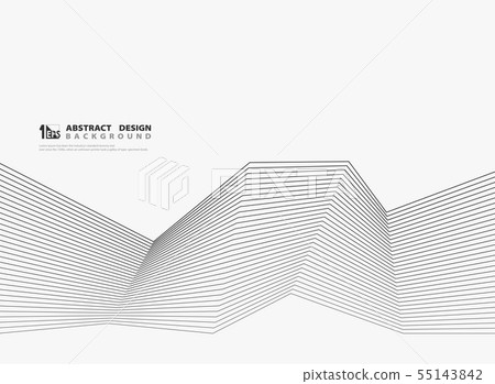 Abstract modern black line design on white - Stock Illustration ...