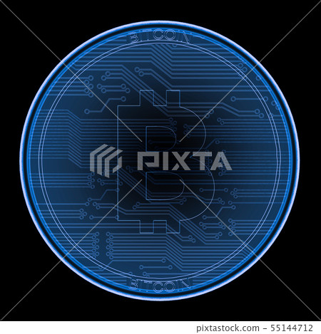 x-ray bitcoin isolated on black - Stock Illustration [55144712] - PIXTA