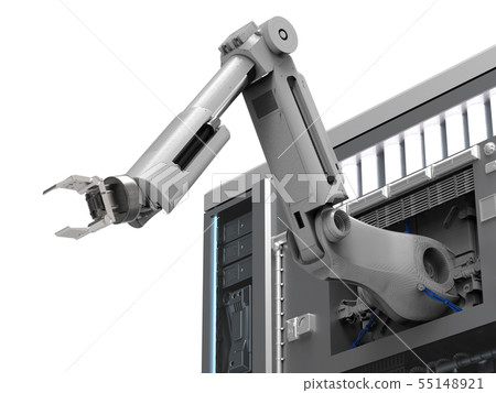 robotic machine on white background - Stock Illustration [55148921] - PIXTA