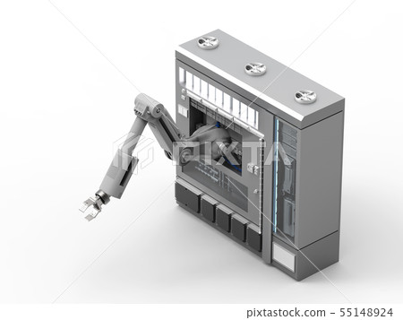 robotic machine on white background - Stock Illustration [55148924] - PIXTA