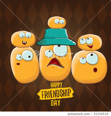 Happy Friendship day vector illustration. funky... - Stock Illustration ...
