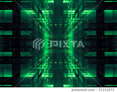 Abstract datacenter or portal - digitally... - Stock Illustration ...