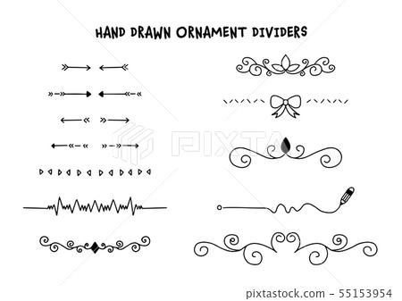 Hand drawn dividers set - Stock Illustration [55153954] - PIXTA