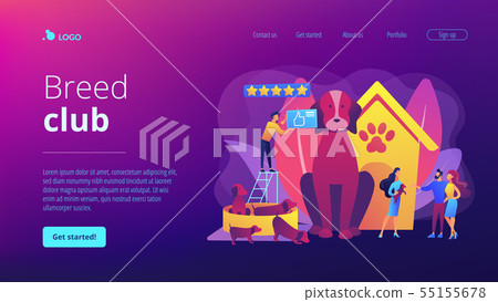 Breed club concept landing page - Stock Illustration [55155678] - PIXTA