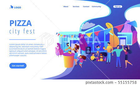 Street party concept vector illustration - Stock Illustration [55155758 ...
