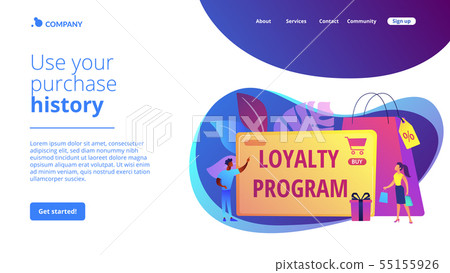 Loyalty program concept landing page - Stock Illustration [55155926 ...