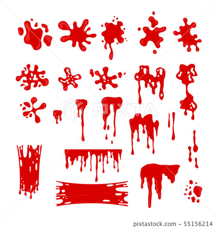 Red Slime Effects Different Types Set. Vector - Stock Illustration ...
