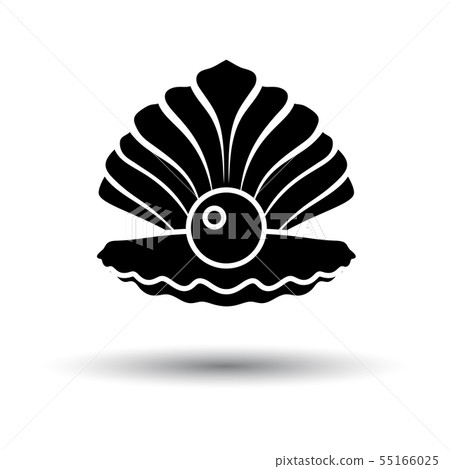 Open Seashell Icon - Stock Illustration [55166025] - PIXTA