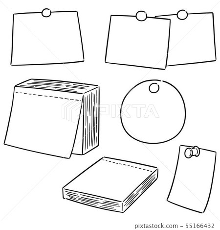 vector set of memo note - Stock Illustration [55166432] - PIXTA