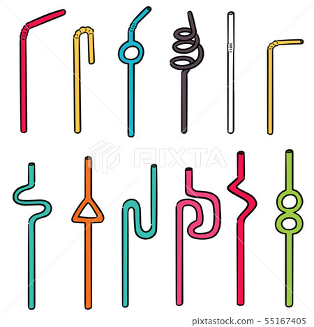 vector set of straw - Stock Illustration [55167405] - PIXTA