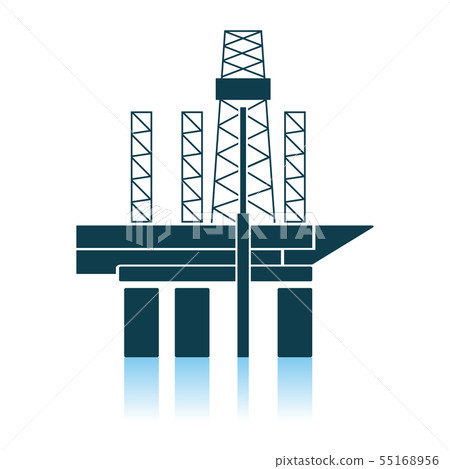Oil Sea Platform Icon - Stock Illustration [55168956] - PIXTA