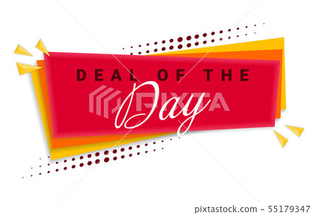 Deal Of The Day Banner Template Design. Vector... - Stock Illustration ...