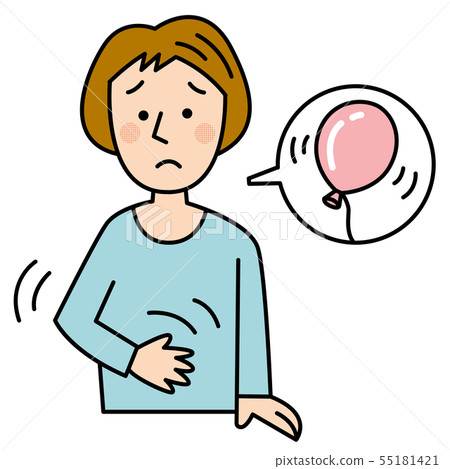 Sense of abdominal fullness - Stock Illustration [55181421] - PIXTA