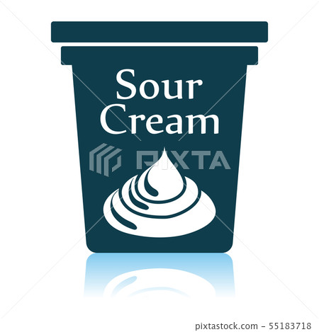 Sour Cream Icon - Stock Illustration [55183718] - PIXTA
