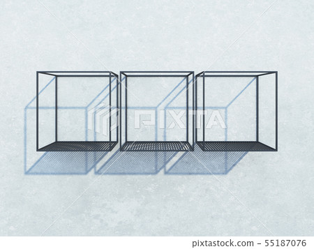 metal rack construction into the loft interior, 3d - Stock Illustration ...
