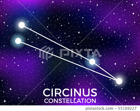 Circinus constellation. Starry night sky. Zodiac - Stock Illustration ...