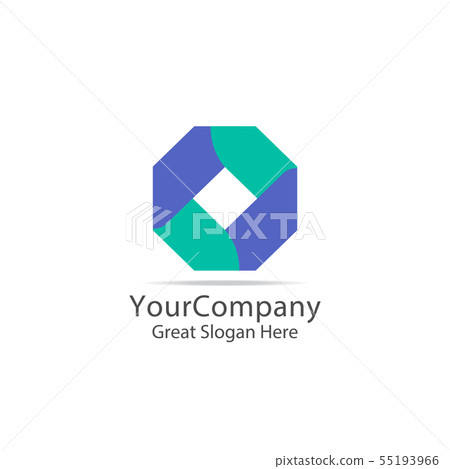 lettertype letter O business logo. abstract box - Stock Illustration ...