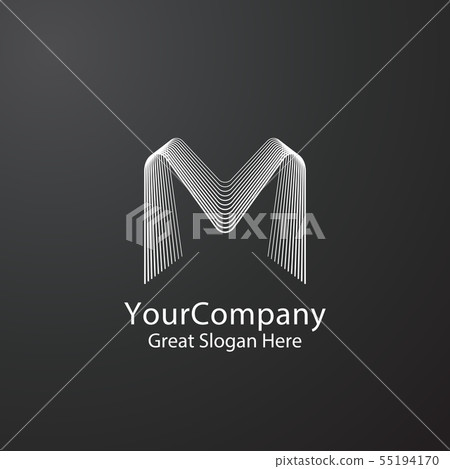 Letter M logo design for fashion brand, initial - Stock Illustration ...