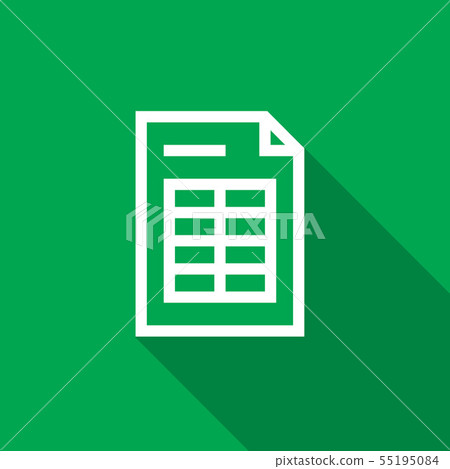 Spreadsheet document paper outline icon. thin line - Stock Illustration ...
