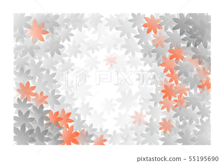 Autumn leaves gray watermark - Stock Illustration [55195690] - PIXTA