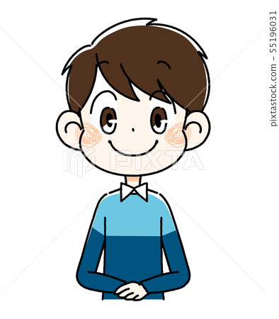 Boy looking at the front - Stock Illustration [55196031] - PIXTA