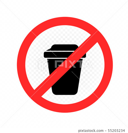 plastic cup prohibition sign - Stock Illustration [55203234] - PIXTA