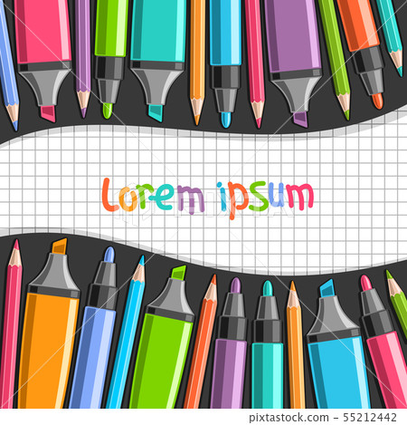 Vector poster with colorful Markers - Stock Illustration [55212442] - PIXTA