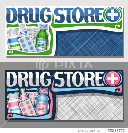Vector banners for Drug Store - Stock Illustration [55213752] - PIXTA