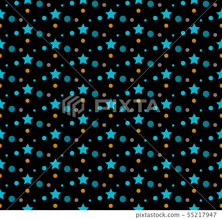 Seamless pattern with little blue stars. - Stock Illustration [55217947 ...