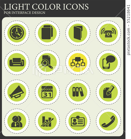 Business simple vector icons - Stock Illustration [55218641] - PIXTA