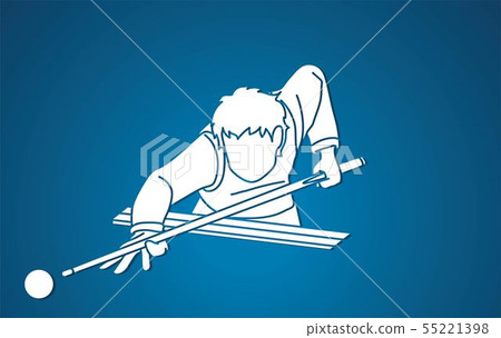 Snooker player action cartoon graphic vector - Stock Illustration ...