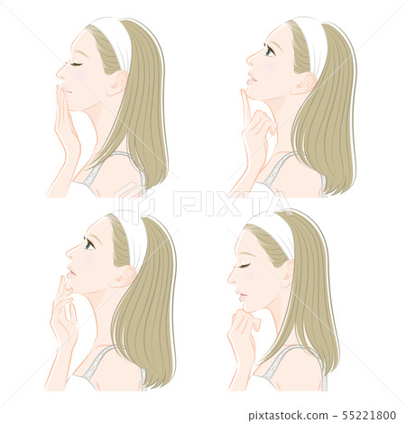 Facial expression illustration of a profile of... - Stock Illustration ...