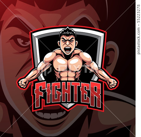 Fighter sport mascot logo design - Stock Illustration [55223278] - PIXTA
