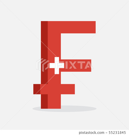Swiss Franc Currency Symbol - Stock Illustration [55231845] - PIXTA