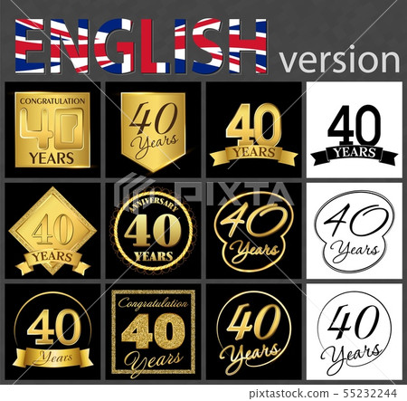 Set of number 40 templates - Stock Illustration [55232244] - PIXTA