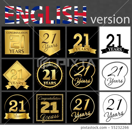 Set of number 21 templates - Stock Illustration [55232266] - PIXTA