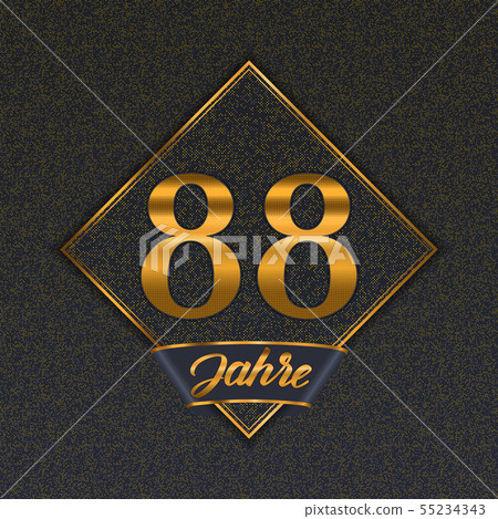 German golden number 88 templates - Stock Illustration [55234343] - PIXTA